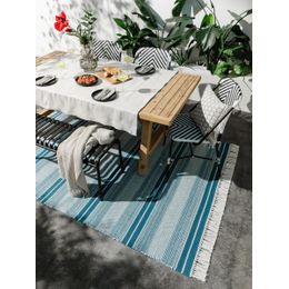 benuta Nest In- & Outdoor-Teppich Siena Petrol 160x230 cm - Teppich f&uuml;r Balkon, Terrasse & Garten