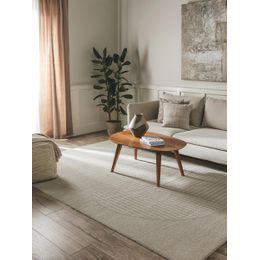 benuta Nest Kurzflor Teppich Tacoma Hellgrau 160x230 cm - Moderner Kurzflor-Teppich f&uuml;r Wohnzimmer