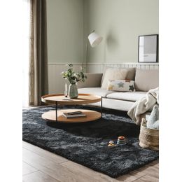 benuta Nest Hochflor Shaggyteppich Cloudy Grau 120x170 cm - Hochflor Teppich f&uuml;r Wohnzimmer