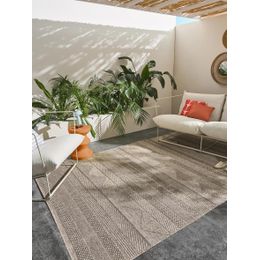 benuta Nest In- & Outdoor-Teppich Naoto Beige 240x340 cm - Teppich f&uuml;r Balkon, Terrasse & Garten