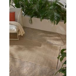 benuta Nest In- & Outdoor-L&auml;ufer Metro Beige 80x240 cm - Teppich f&uuml;r Balkon, Terrasse & Garten