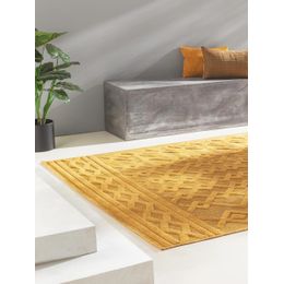 benuta Nest In- & Outdoor-Teppich Bonte Gelb 160x230 cm - Teppich f&uuml;r Balkon, Terrasse & Garten