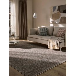 benuta Nest Teppich Anwar Grau/Orange 120x170 cm - Vintage-Stil Teppich im Used-Look