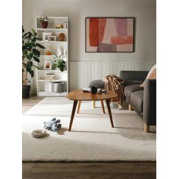 benuta Nest Waschbarer Hochflor Shaggyteppich Melvin Cream 140x200 cm - Hochflor Teppich f&uuml;r Wohnzimmer