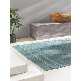 benuta Nest In- & Outdoor-Teppich Bonte T&uuml;rkis 80x150 cm - Teppich f&uuml;r Balkon, Terrasse & Garten
