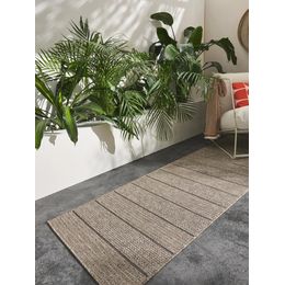 benuta Nest In- & Outdoor-L&auml;ufer Naoto Beige 80x240 cm - Teppich f&uuml;r Balkon, Terrasse & Garten
