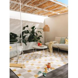 benuta Nest In- & Outdoor-Teppich Vega Beige/Gelb 240x340 cm - Teppich f&uuml;r Balkon, Terrasse & Garten