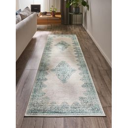 benuta Pop L&auml;ufer f&uuml;r Flur Laury T&uuml;rkis 80x240 cm