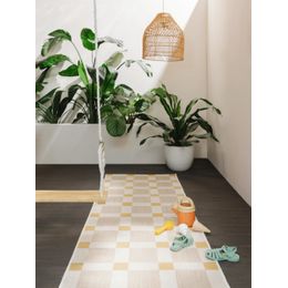 benuta Nest In- & Outdoor-L&auml;ufer Vega Beige/Gelb 70x200 cm - Teppich f&uuml;r Balkon, Terrasse & Garten