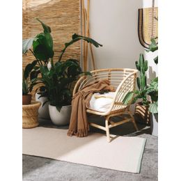 benuta Pure In- & Outdoor-L&auml;ufer Fion Beige/Gr&uuml;n 70x200 cm - Teppich f&uuml;r Balkon, Terrasse & Garten