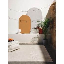 benuta Pop In- & Outdoor-Teppich Mars Cream 200x290 cm - Teppich f&uuml;r Balkon, Terrasse & Garten