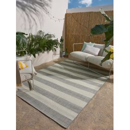 benuta Nest In- & Outdoor-Teppich Metro Grau 120x170 cm - Teppich f&uuml;r Balkon, Terrasse & Garten