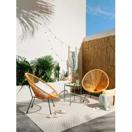 benuta Pop In- & Outdoor-Teppich Taissa Cream/Grau 154x230 cm - Teppich f&uuml;r Balkon, Terrasse & Garten