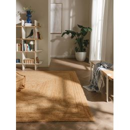 benuta Pure Juteteppich Jutta Hellbraun 200x300 cm - Naturfaserteppich aus Jute