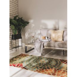 benuta Nest In- & Outdoor-Teppich Artis Beige/Multicolor 80x250 cm - Teppich f&uuml;r Balkon, Terrasse & Garten