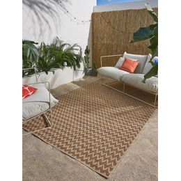 benuta Nest In- & Outdoor-Teppich Agra Beige/Multicolor 80x150 cm - Teppich f&uuml;r Balkon, Terrasse & Garten