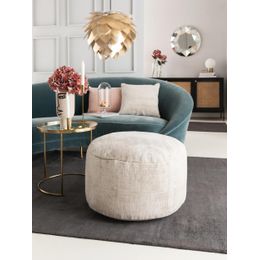 benuta Pure - Pouf Nova Hellgrau 55x55x30 cm