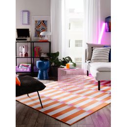benuta Pop Waschbarer Kurzflor Teppich Rory Orange 160x230 cm - Moderner Kurzflor-Teppich f&uuml;r Wohnzimmer