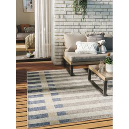 benuta Nest In- & Outdoor-Teppich Kiano Multicolor/Blau 120x170 cm - Teppich f&uuml;r Balkon, Terrasse & Garten