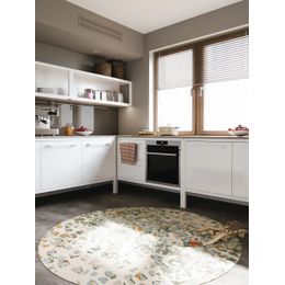 benuta Nest Kurzflor Teppich Casa Multicolor &oslash; 300 cm rund - Bunter Teppich f&uuml;r Wohnzimmer