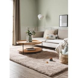 benuta Nest Hochflor Shaggyteppich Cloudy Taupe 200x300 cm - Hochflor Teppich f&uuml;r Wohnzimmer