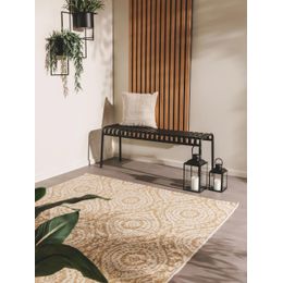 benuta Nest In- & Outdoor-Teppich Cleo Cream/Beige 80x150 cm - Teppich f&uuml;r Balkon, Terrasse & Garten