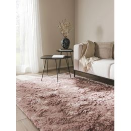 benuta Nest Hochflor Shaggyteppich Whisper Rosa 200x290 cm - Hochflor Teppich f&uuml;r Wohnzimmer