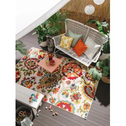 benuta Nest In- & Outdoor-Teppich Noelia Multicolor 200x290 cm - Teppich f&uuml;r Balkon, Terrasse & Garten