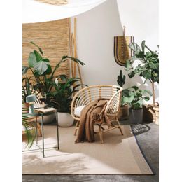 benuta Pure In- & Outdoor-Teppich Fion Beige/Blau 120x170 cm - Teppich f&uuml;r Balkon, Terrasse & Garten