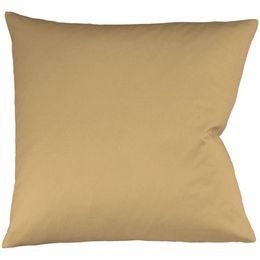 Fleuresse Kissenbezug &raquo;Colours Mako Satin, 100% Baumwolle, mit Rei&szlig;verschluss&laquo; Mako Satin, gl&auml;nzend, glatt, Premium Qualit&auml;t beige Mako-Satin, Mako-