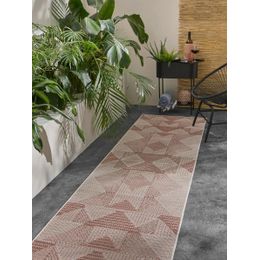 benuta Nest In- & Outdoor-L&auml;ufer Bronco Terracotta 80x250 cm - Teppich f&uuml;r Balkon, Terrasse & Garten