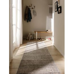 benuta Nest L&auml;ufer f&uuml;r Flur Anwar Grau/Blau 80x250 cm