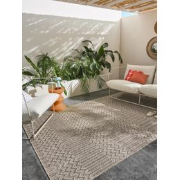 benuta Nest In- & Outdoor-Teppich Naoto Beige 80x150 cm - Teppich f&uuml;r Balkon, Terrasse & Garten