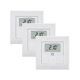 homematic IP Smart-Home-Steuerelement &raquo;Wandthermostat mit Luftfeuchtigkeitssensor 3er Set&laquo; wei&szlig; Boost-Funktion f&uuml;r schnelles kurzzeitiges Aufheizen 