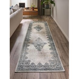 benuta Pop L&auml;ufer f&uuml;r Flur Laury Grau 80x240 cm