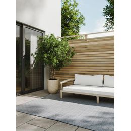 benuta Basic In- & Outdoor-Teppich Lou Blau 80x150 cm - Teppich f&uuml;r Balkon, Terrasse & Garten