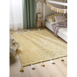 Lytte Waschbarer Kinderteppich Malu Gelb 80x120 cm - Waschbarer Teppich f&uuml;r Kinderzimmer