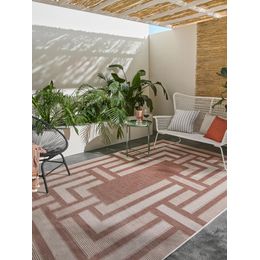 benuta Nest In- & Outdoor-Teppich Bronco Terracotta 140x200 cm - Teppich f&uuml;r Balkon, Terrasse & Garten
