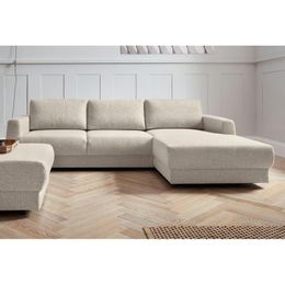 OTTO home Ecksofa &raquo;Hobro L-Form&laquo; in 3 Bezugsqualit&auml;ten in vielen Farben, Design by Morten Georgsen beige Luxus-Microfaser Lederoptik (100% Polyester);