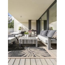 benuta Nest In- & Outdoor-L&auml;ufer River Blau 67x240 cm - Teppich f&uuml;r Balkon, Terrasse & Garten