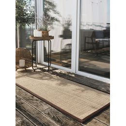 benuta Nest In- & Outdoor-L&auml;ufer Nandi Beige 70x200 cm - Teppich f&uuml;r Balkon, Terrasse & Garten