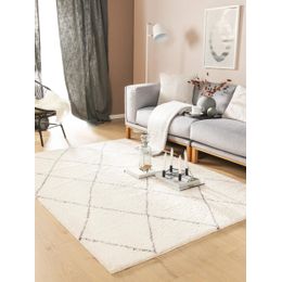 benuta Nest Hochflor Shaggyteppich Benno Cream 240x340 cm - Hochflor Teppich f&uuml;r Wohnzimmer