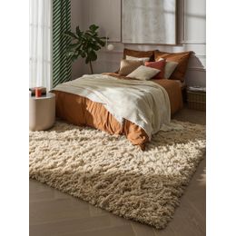 benuta Pure Wollteppich Baadal Beige 160x230 cm - Naturfaserteppich aus Wolle
