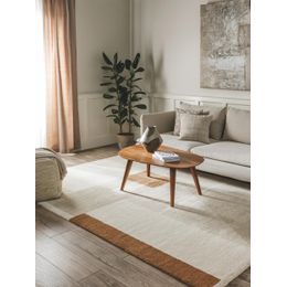 benuta Nest Kurzflor Teppich Tacoma Beige/Braun 120x170 cm - Moderner Kurzflor-Teppich f&uuml;r Wohnzimmer