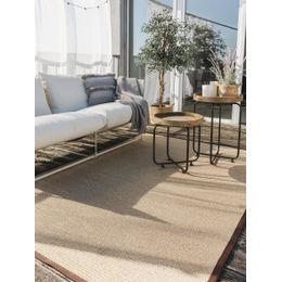 benuta Nest In- & Outdoor-Teppich Nandi Beige 160x230 cm - Teppich f&uuml;r Balkon, Terrasse & Garten