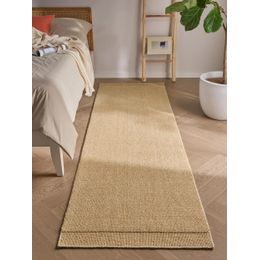 benuta Pure Wollteppich L&auml;ufer f&uuml;r Flur Imke Apricot 80x250 cm - Naturfaserteppich aus Wolle