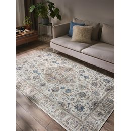 benuta Pop Waschbarer Kurzflor Teppich Laury Beige 300x400 cm - Moderner Kurzflor-Teppich f&uuml;r Wohnzimmer