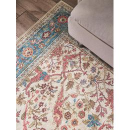 benuta Pop Waschbarer Teppich Laury Multicolor 120x170 cm - Vintage-Stil Teppich im Used-Look