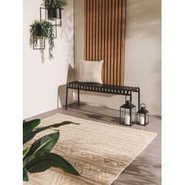 benuta Nest In- & Outdoor-Teppich Cleo Cream/Beige 300x400 cm - Teppich f&uuml;r Balkon, Terrasse & Garten