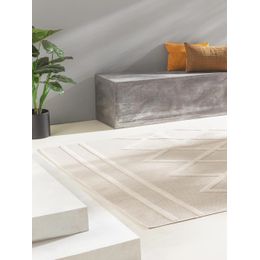 benuta Nest In- & Outdoor-Teppich Bonte Cream 240x340 cm - Teppich f&uuml;r Balkon, Terrasse & Garten